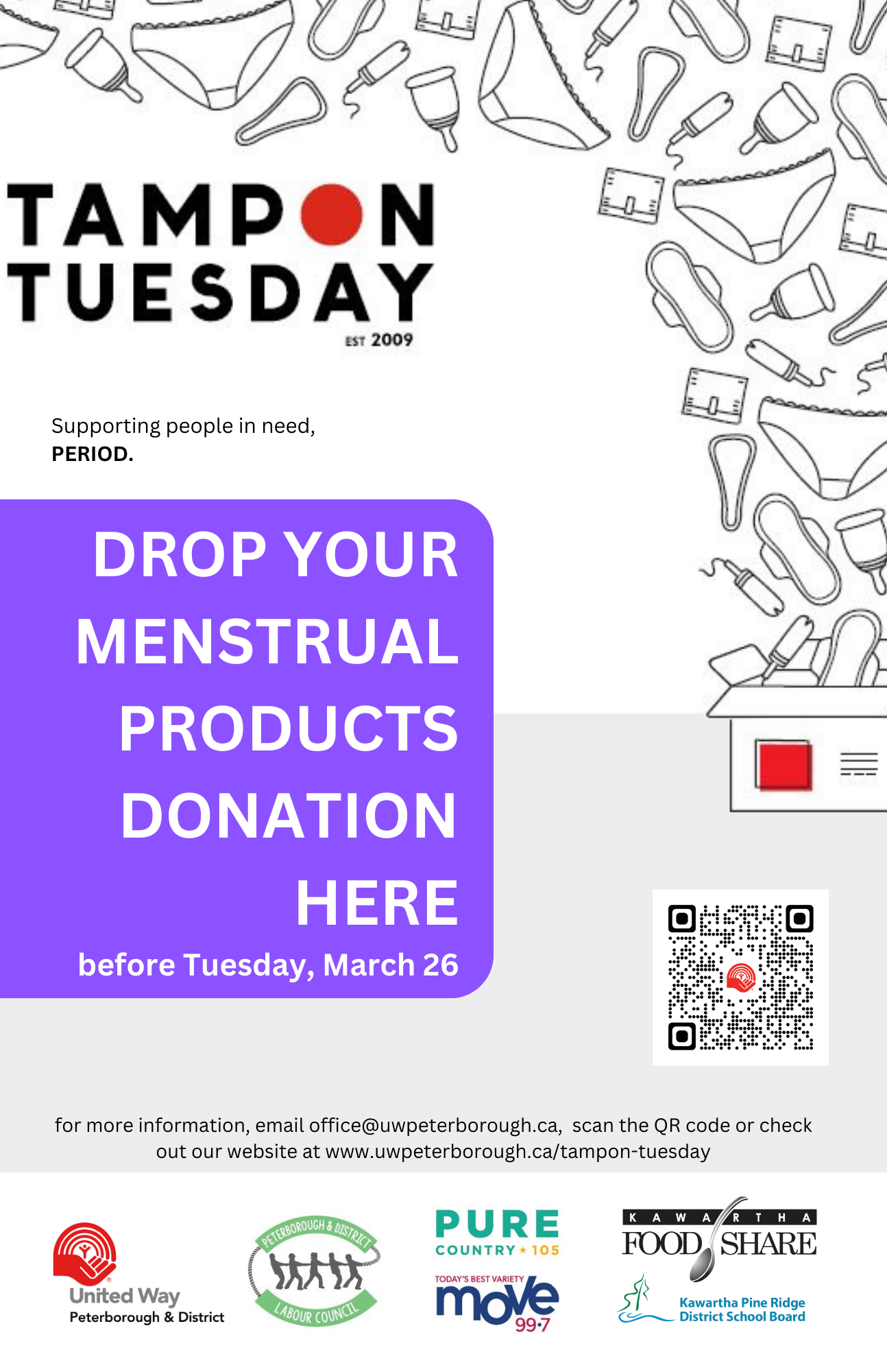 Tampon Tuesday - United Way Peterborough United Way Peterborough